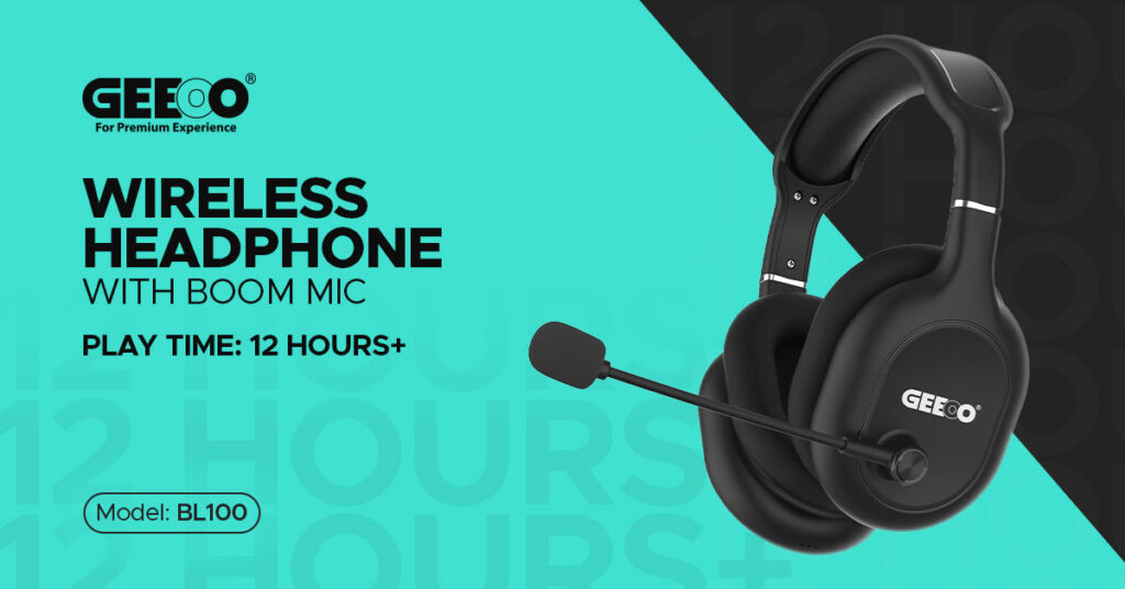 GEEOO BL100 Wireless Headphone With Mic Price in Bangladesh - BlackBud